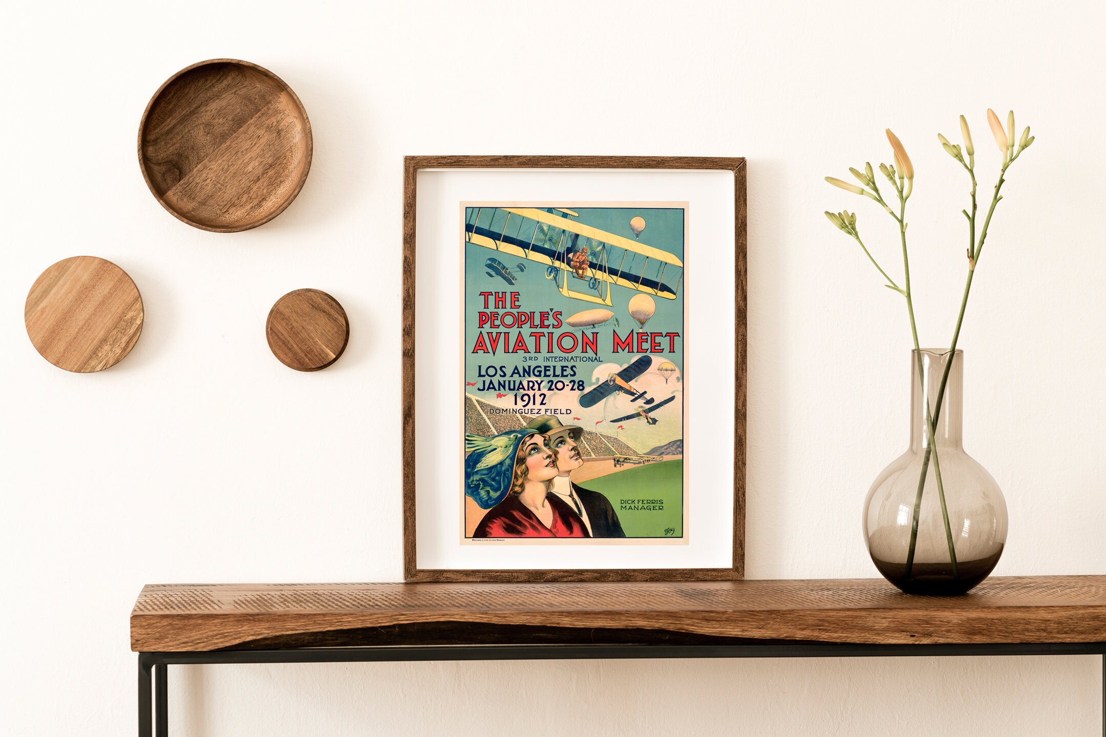 People's Aviation Meet 1912 Vintage Aviation Poster - Etsy