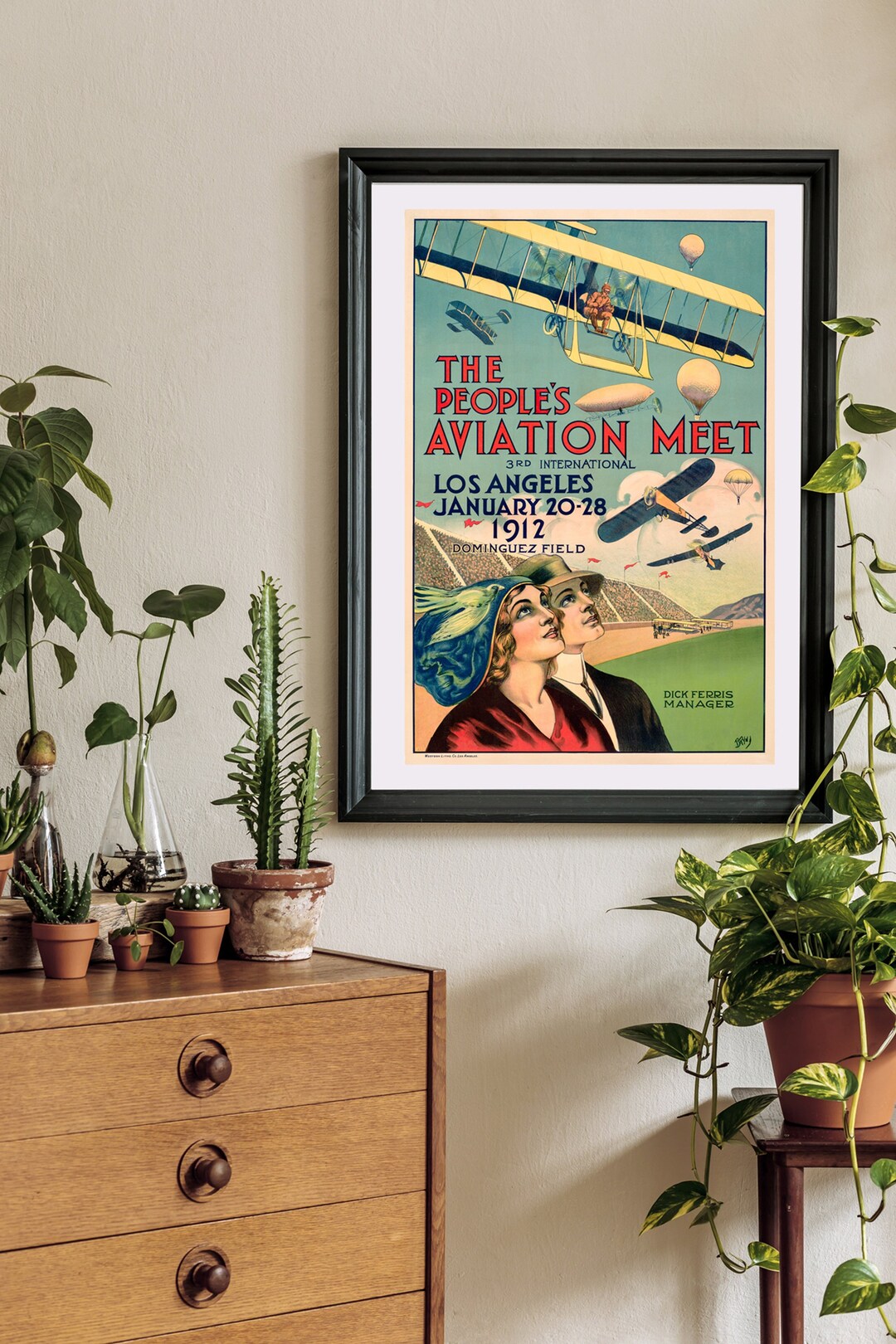 People’s Aviation Meet • 1912 Vintage Airshow Poster • Printable Wall ...