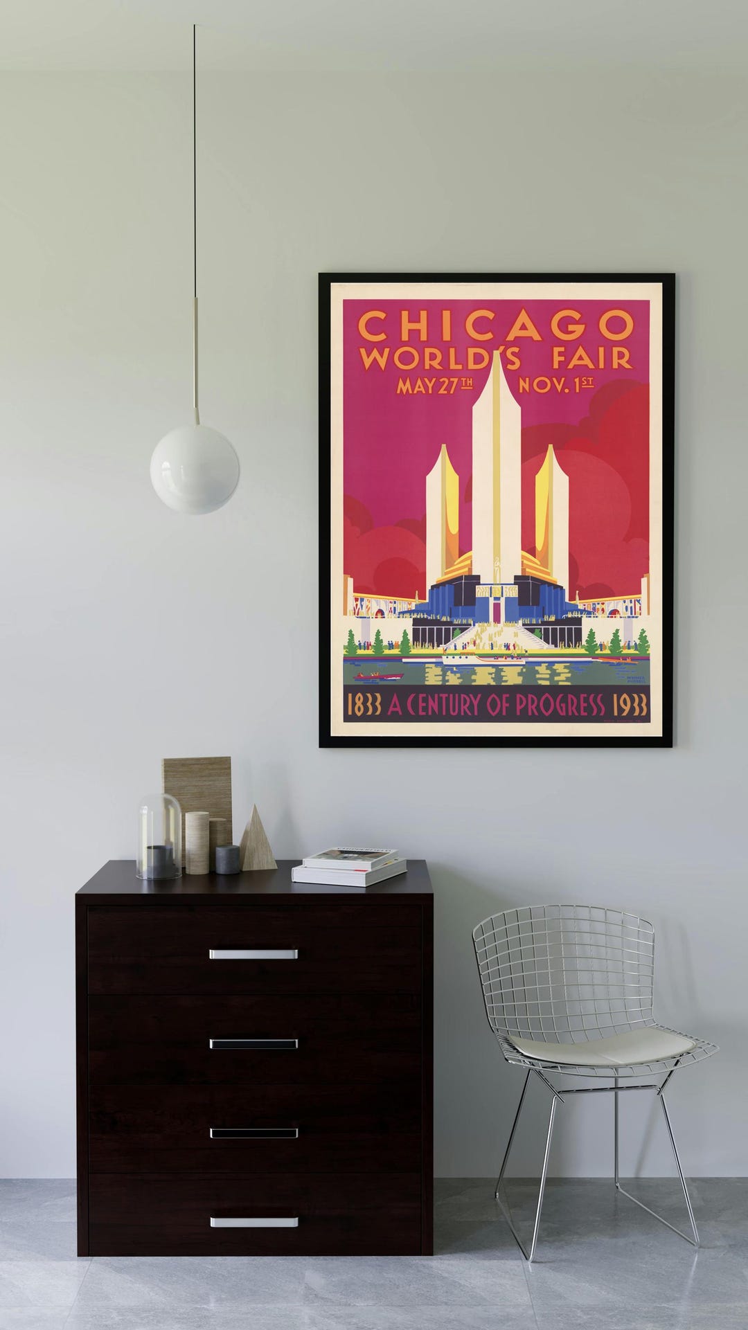 Chicago World's Fair Poster | Vintage Art | 1933 Exhibition Art ...