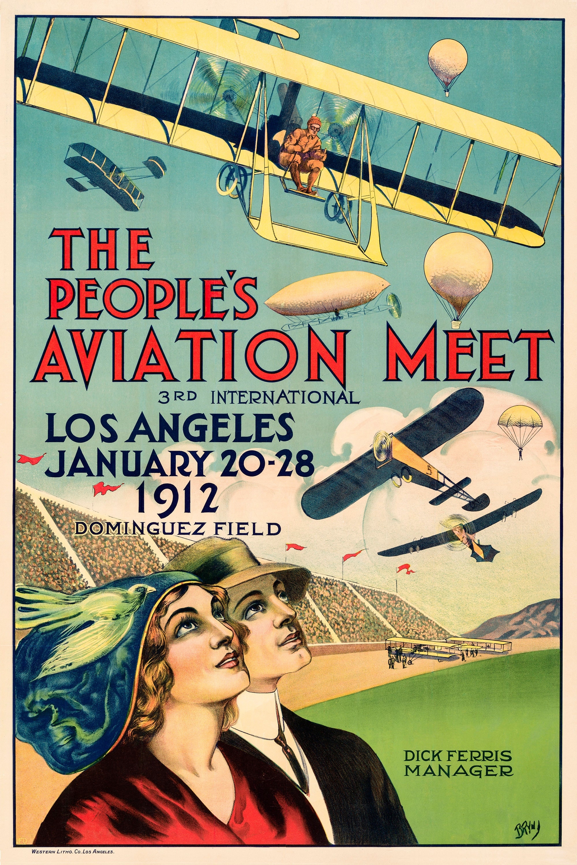 People’s Aviation Meet • 1912 Vintage Airshow Poster • Printable Wall ...