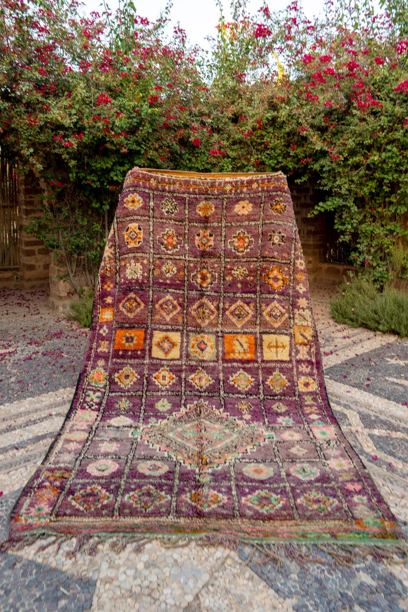 ANISA Vintage Handmade Purple Moroccan Rug Unique Rug for - Etsy