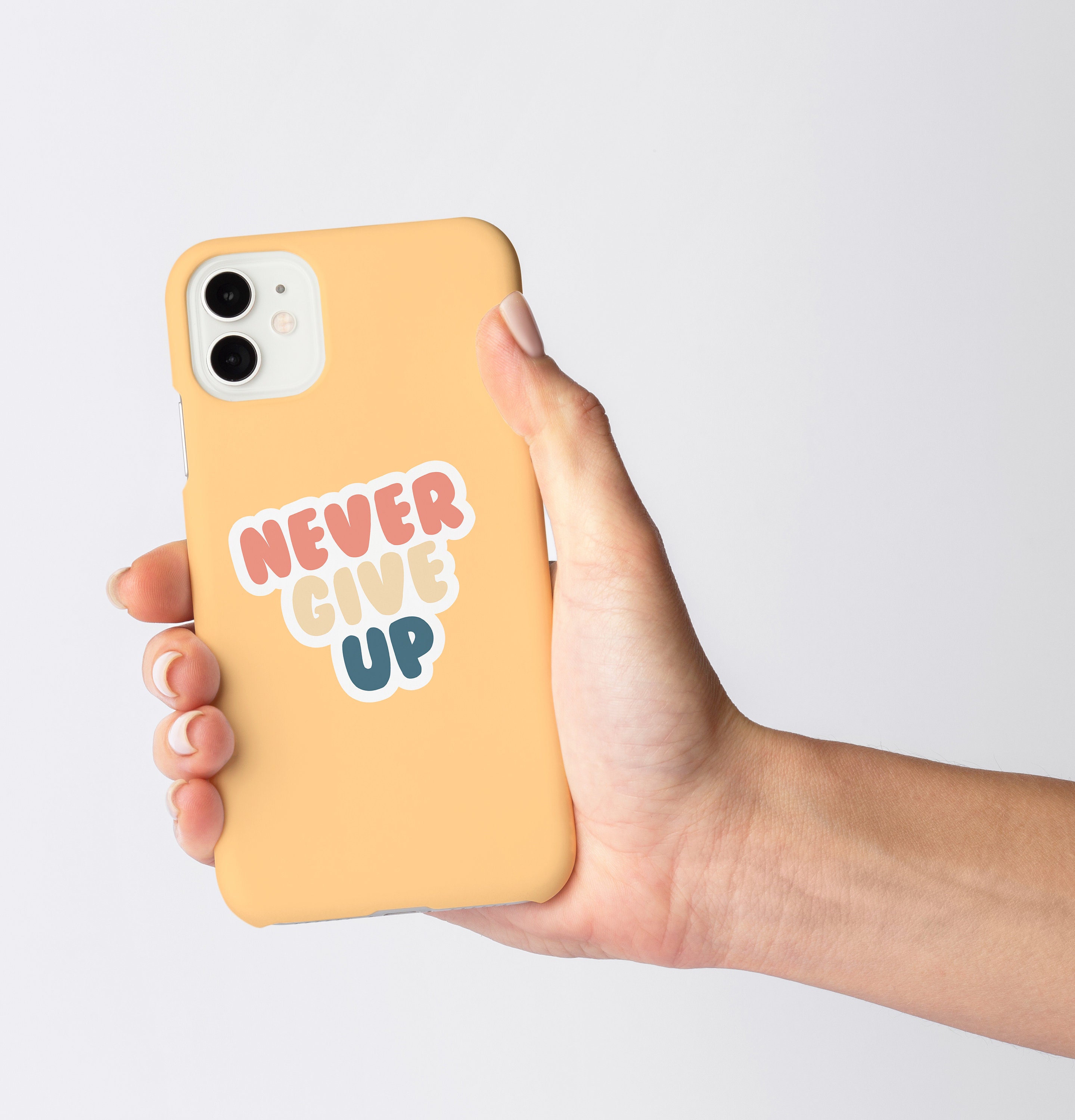 Never Give up Laminated Vinyl Sticker Decal Two Pack - Etsy