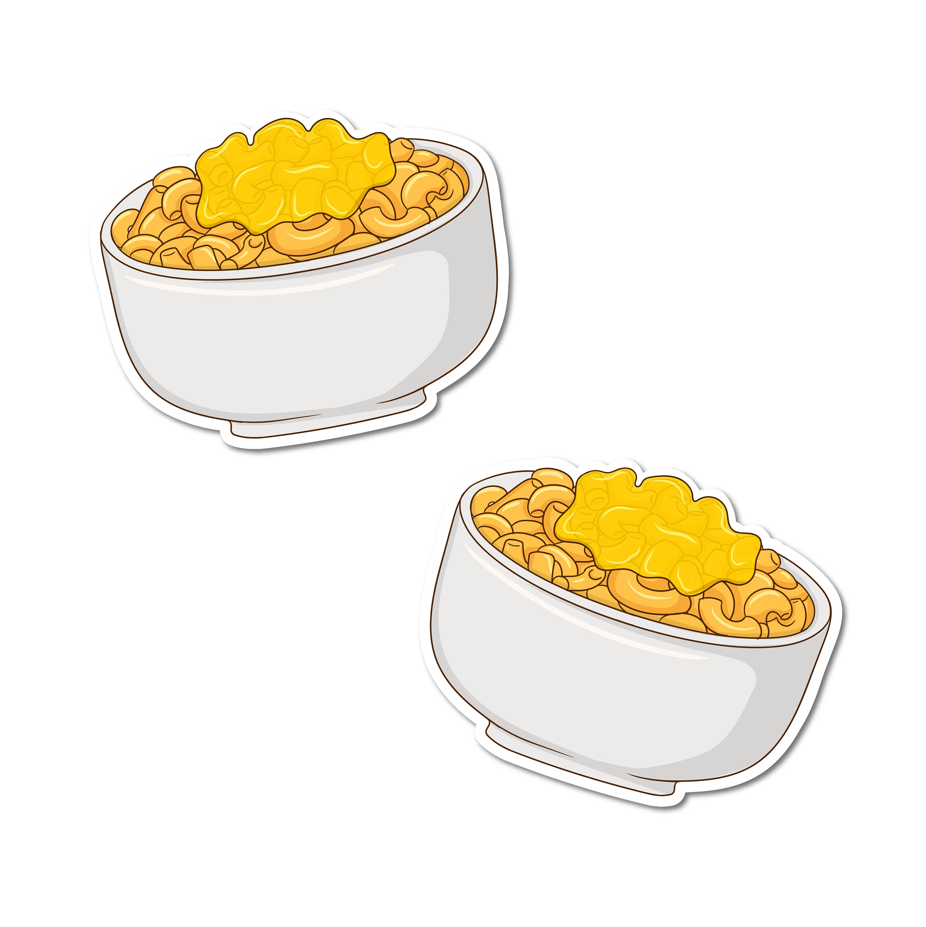 Macaroni and Cheese Laminated Vinyl Sticker Decal - Two Pack! - Etsy