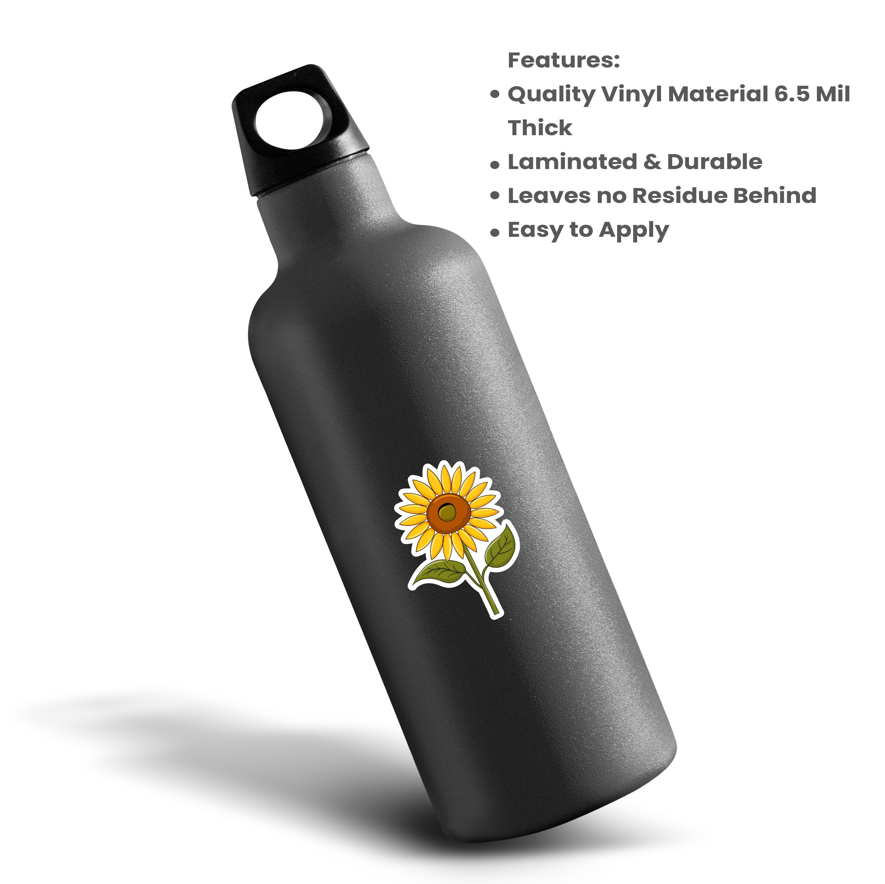 Sunflower Laminated Vinyl Sticker Decal - Two Pack! - Etsy