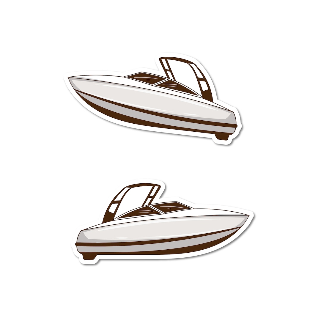 Boat Laminated Vinyl Sticker Decal - Two Pack! - Etsy