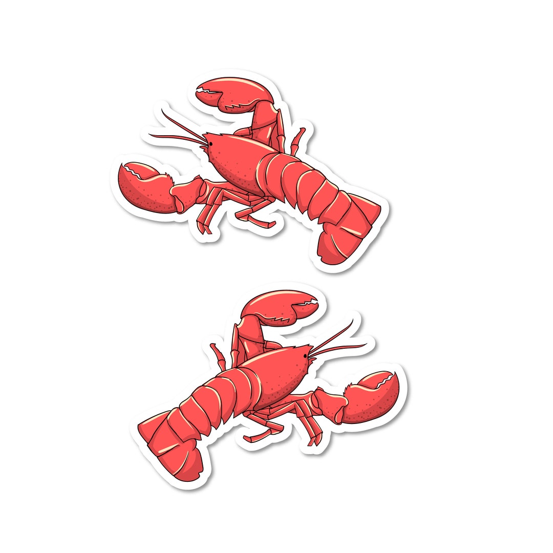 Lobster Laminated Vinyl Sticker Decal - Two Pack! - Etsy