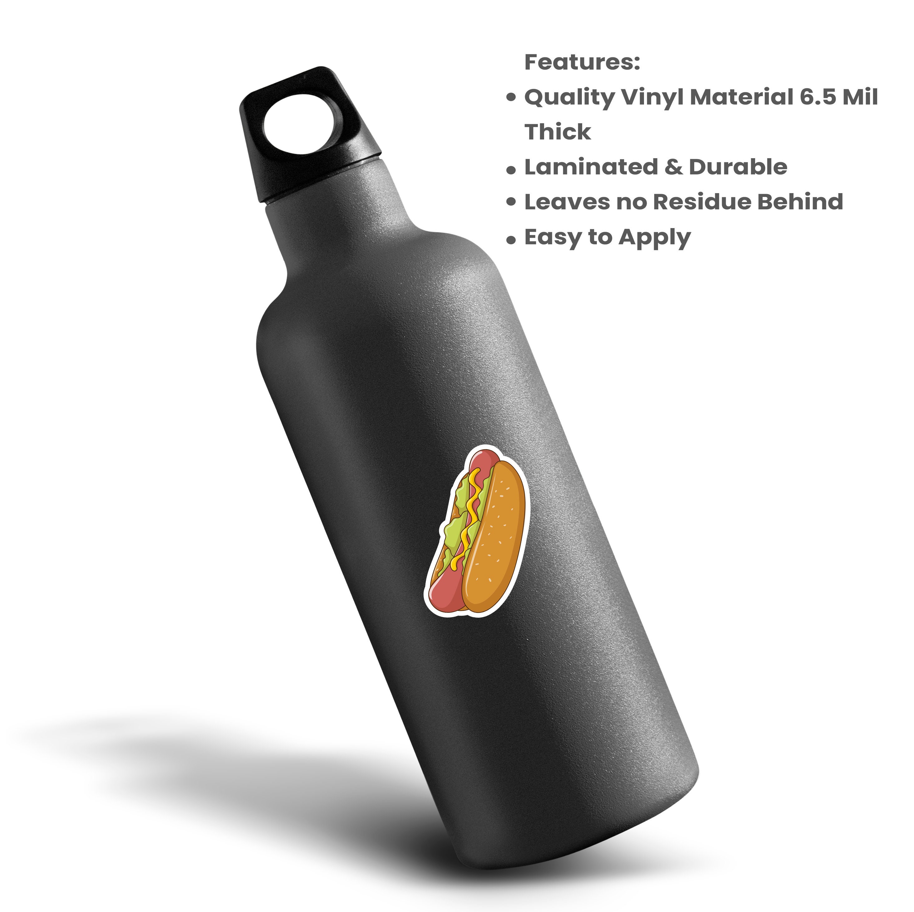 Hotdog Laminated Vinyl Sticker Decal - Two Pack! - Etsy