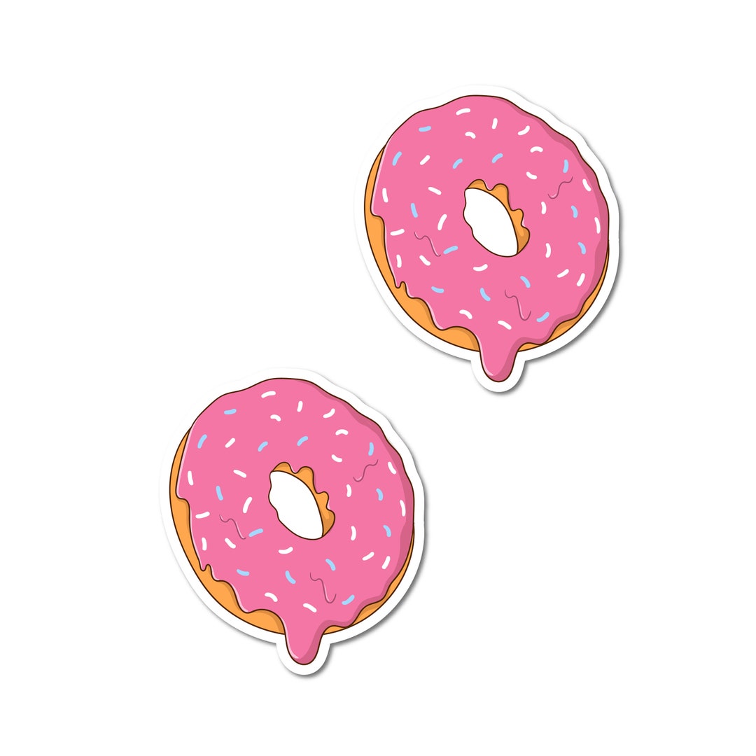 Donut Laminated Vinyl Sticker Decal - Two Pack! - Etsy