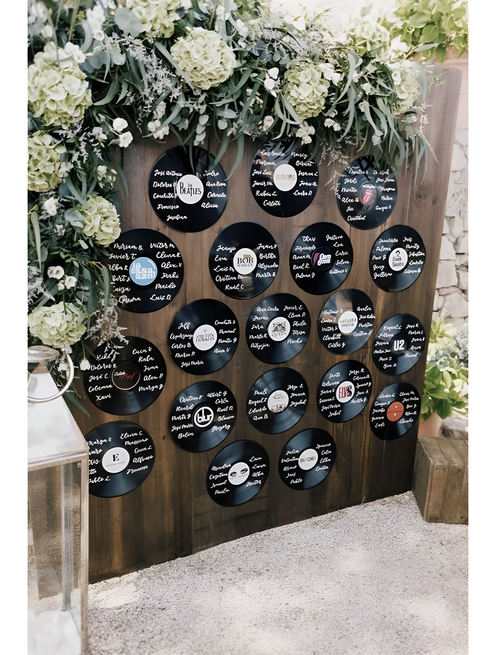 Record Player for Wedding Guestbook, Personalized Record Label, Custom ...