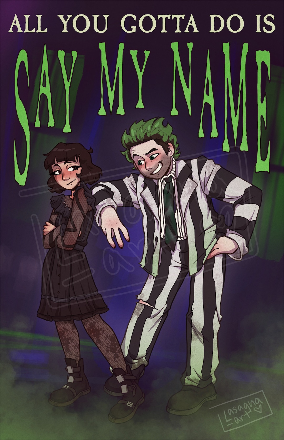 Beetlejuice and Lydia (beetlejuice Musical) Art Print - Etsy
