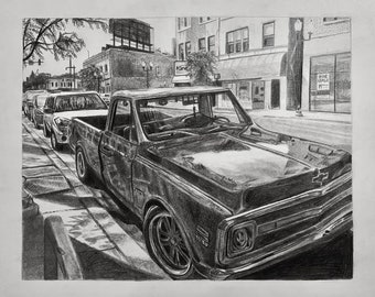1977 Pontiac Firebird Trans Am Car Graphite Pencil Art Sketch Drawing ...