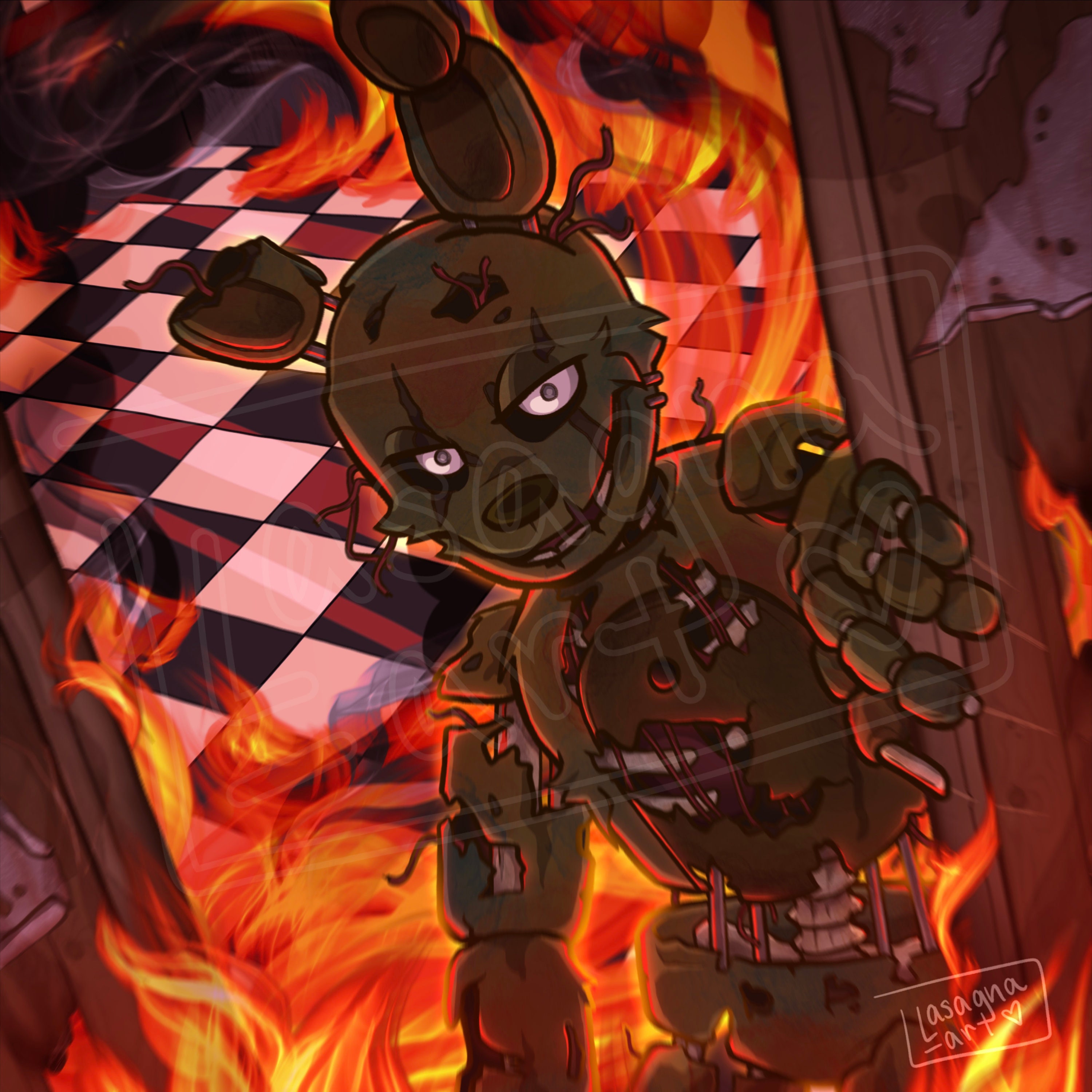 Springtrap FNAF Art Print - Etsy