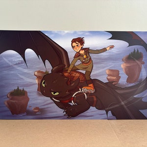 Hiccup and Toothless (HTTYD) Art Print - Etsy