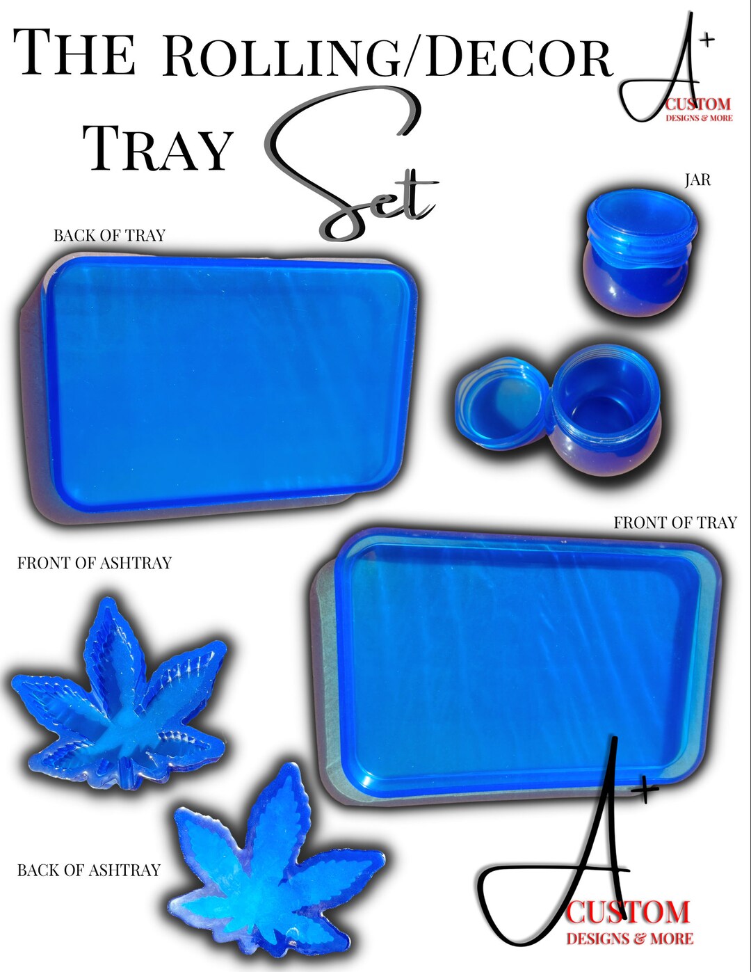 Rolling/ Decor Tray SET 1 Color - Etsy