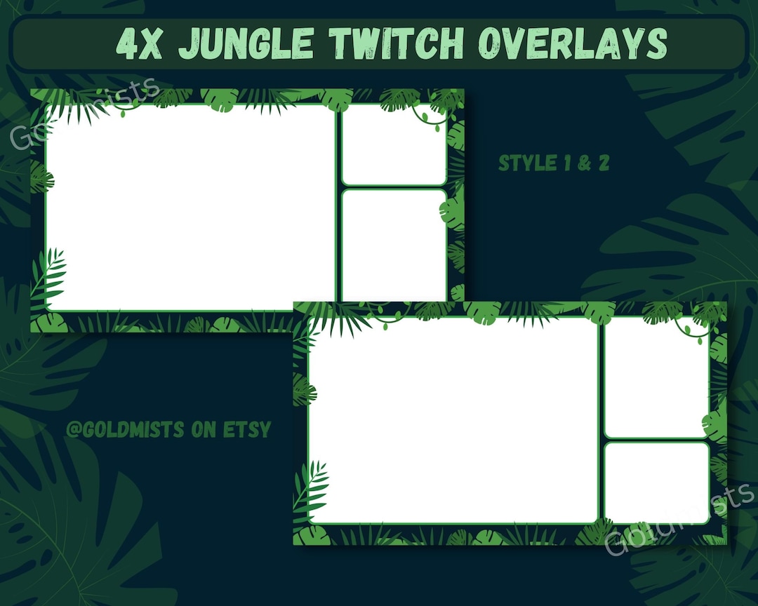 4x Twitch Overlays | Jungle Pack - Etsy