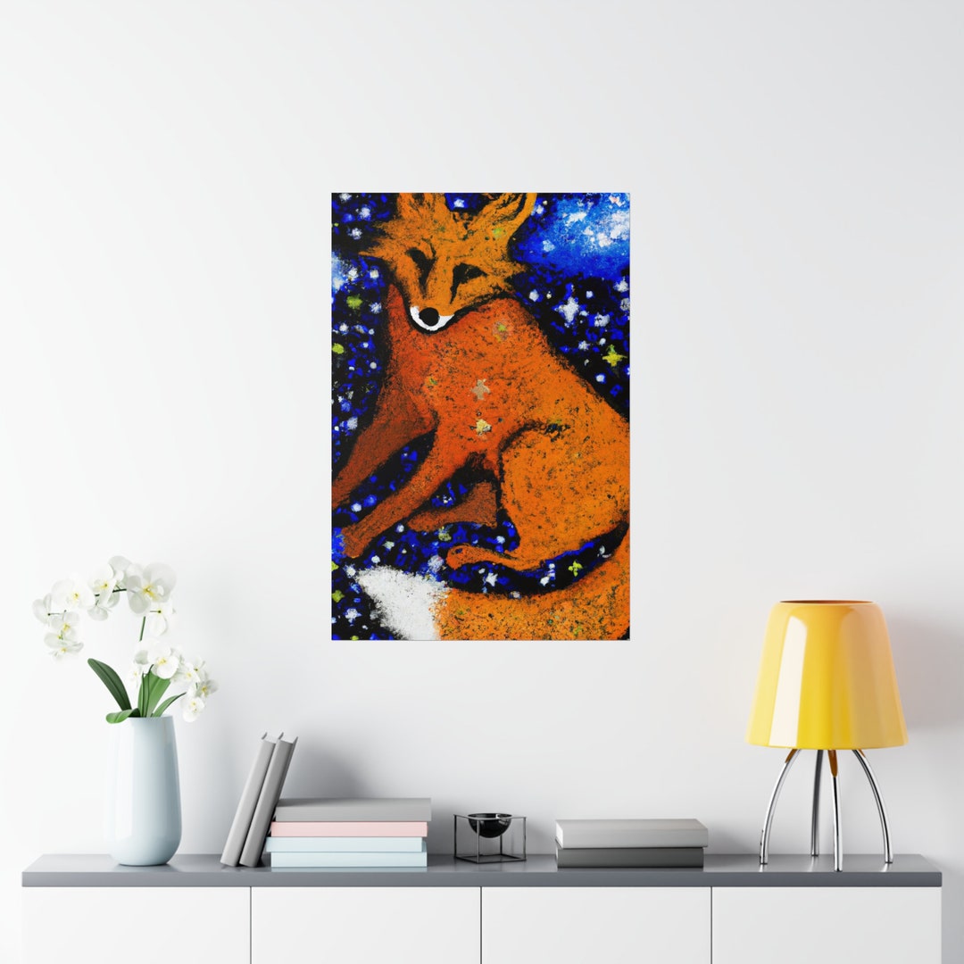 Starry Night Style Fox Painting - Add a Unique Piece of Art to Your ...