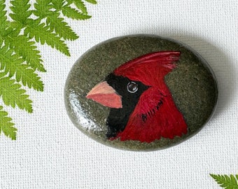 Cardinal Painted Rock - Etsy