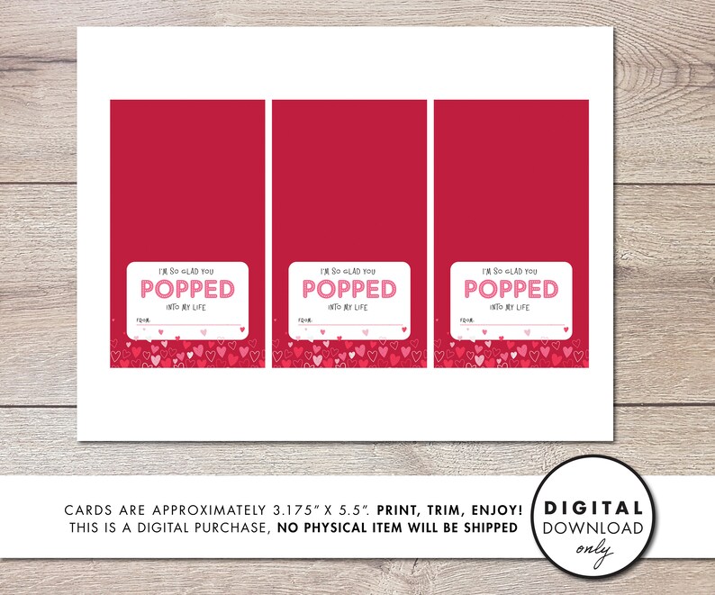 POP-IT Valentine - PRINTABLE - Instant Download - Etsy
