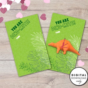 Dino-mite Valentine - PRINTABLE - Instant Download - Etsy
