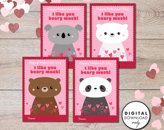 Ruler Valentine Printable School Valentines Day Cards for Kids Instant ...