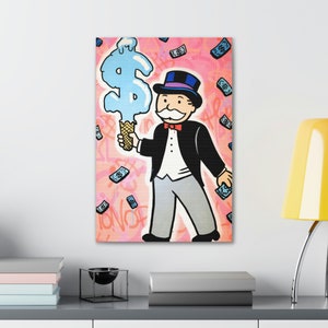 CANVAS ART Alec Monopoly Ice Cream Graffiti Wall Art Monopoly Canvas ...