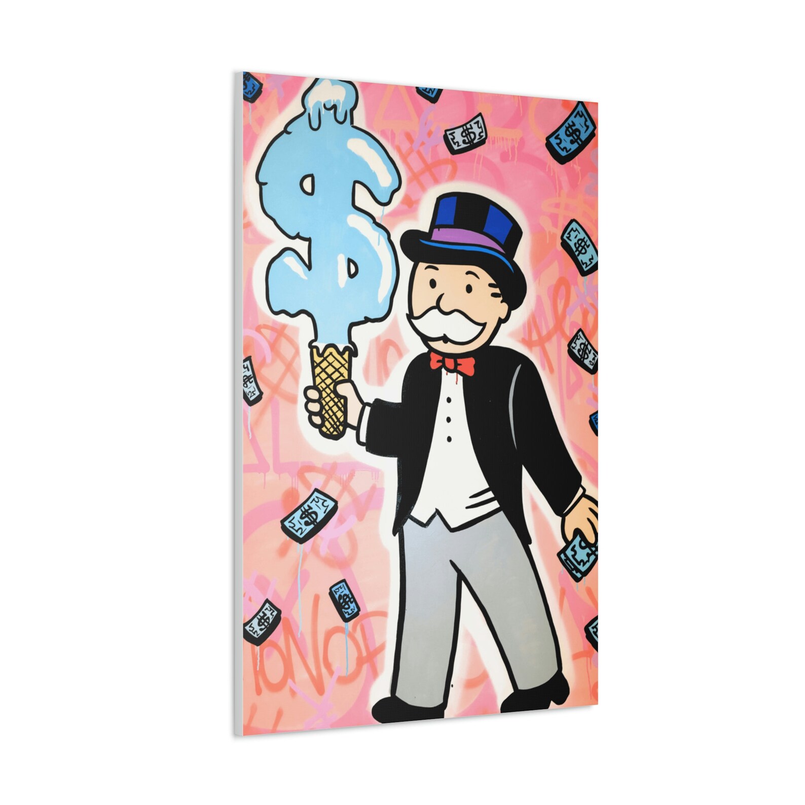CANVAS ART Alec Monopoly Ice Cream Graffiti Wall Art Monopoly Canvas ...