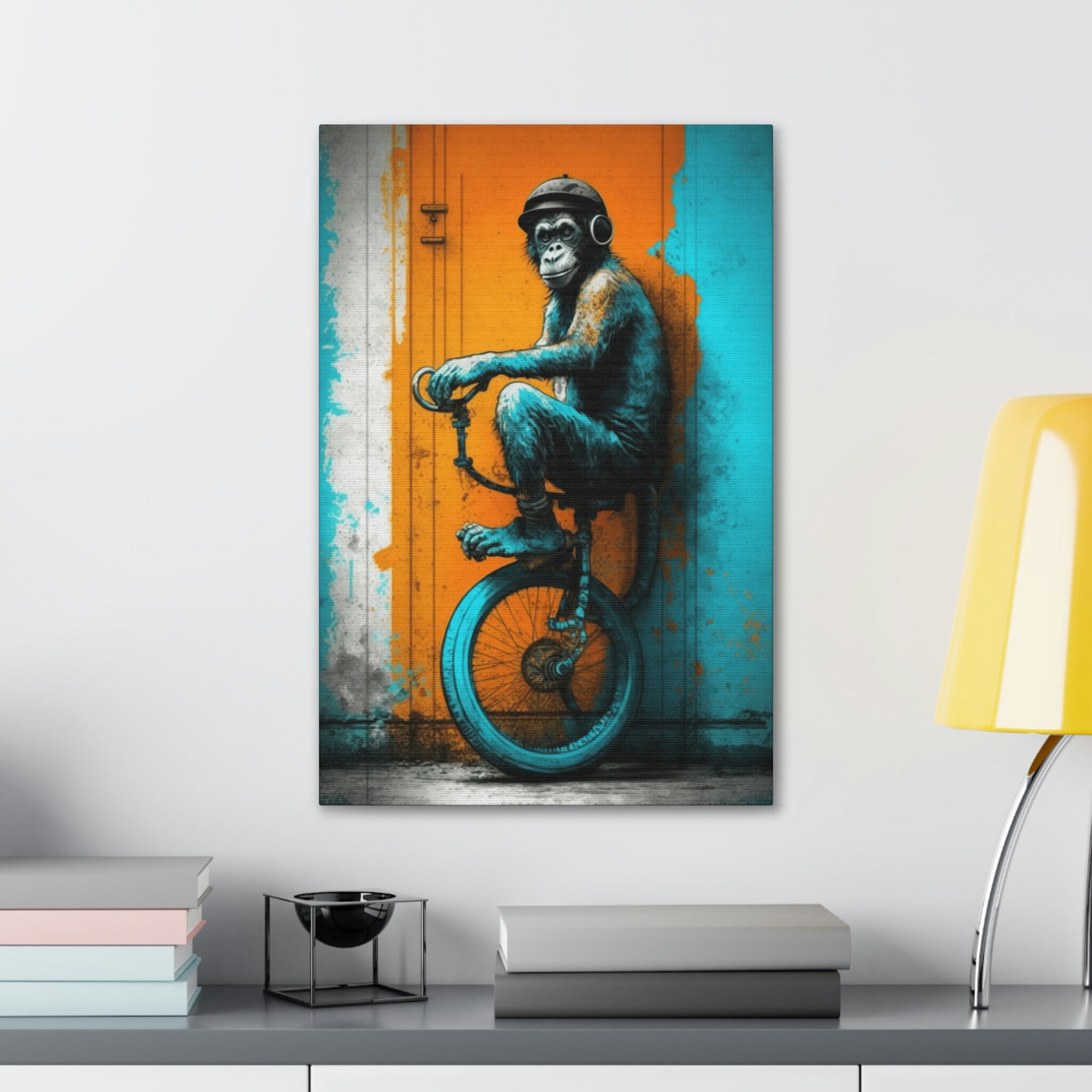 CANVAS ART Graffiti Monkey Wall Art Monkey Artwork Monkey Art Print ...
