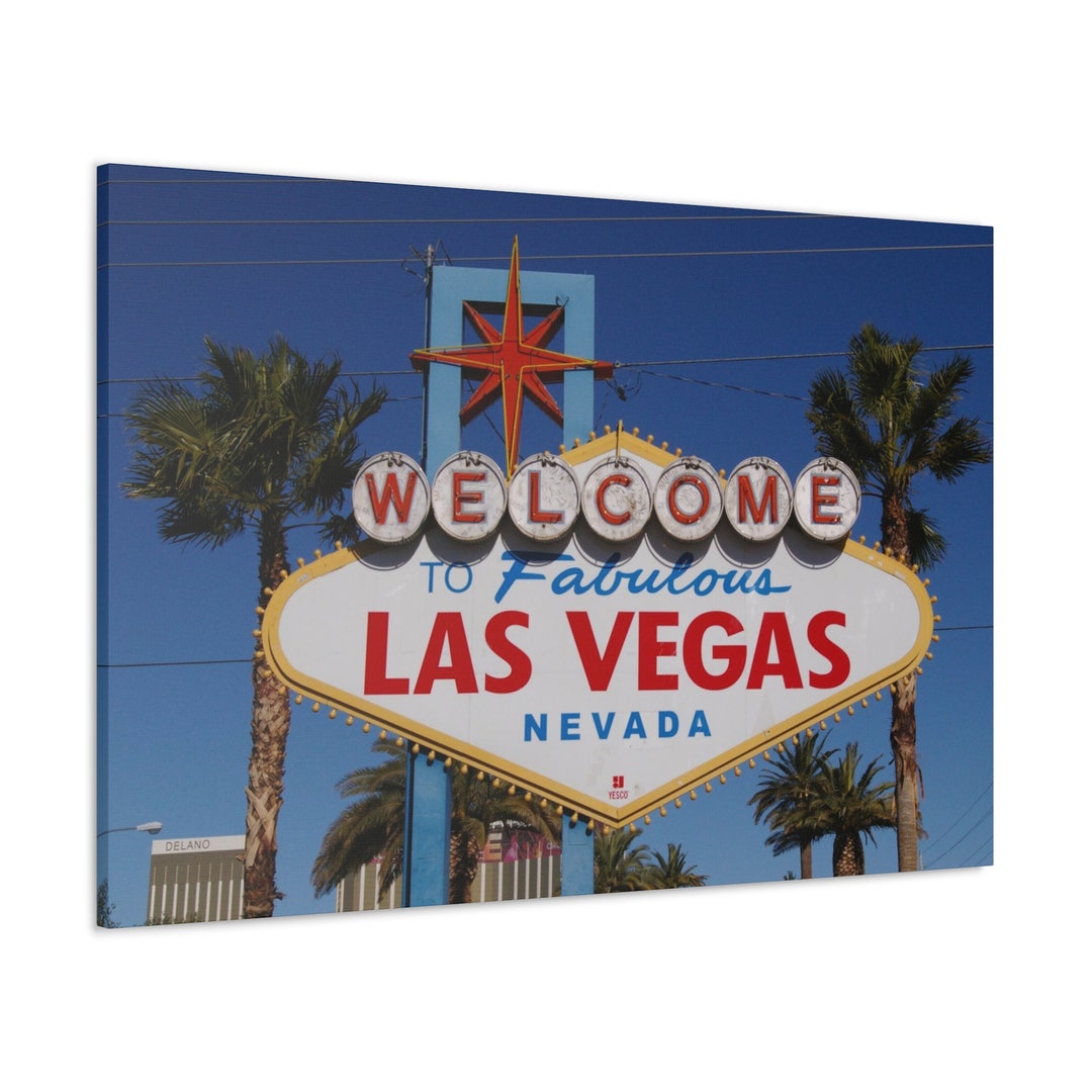 CANVAS ART - Welcome to Las Vegas Zeichen | Las Vegas Wandkunst | Las ...