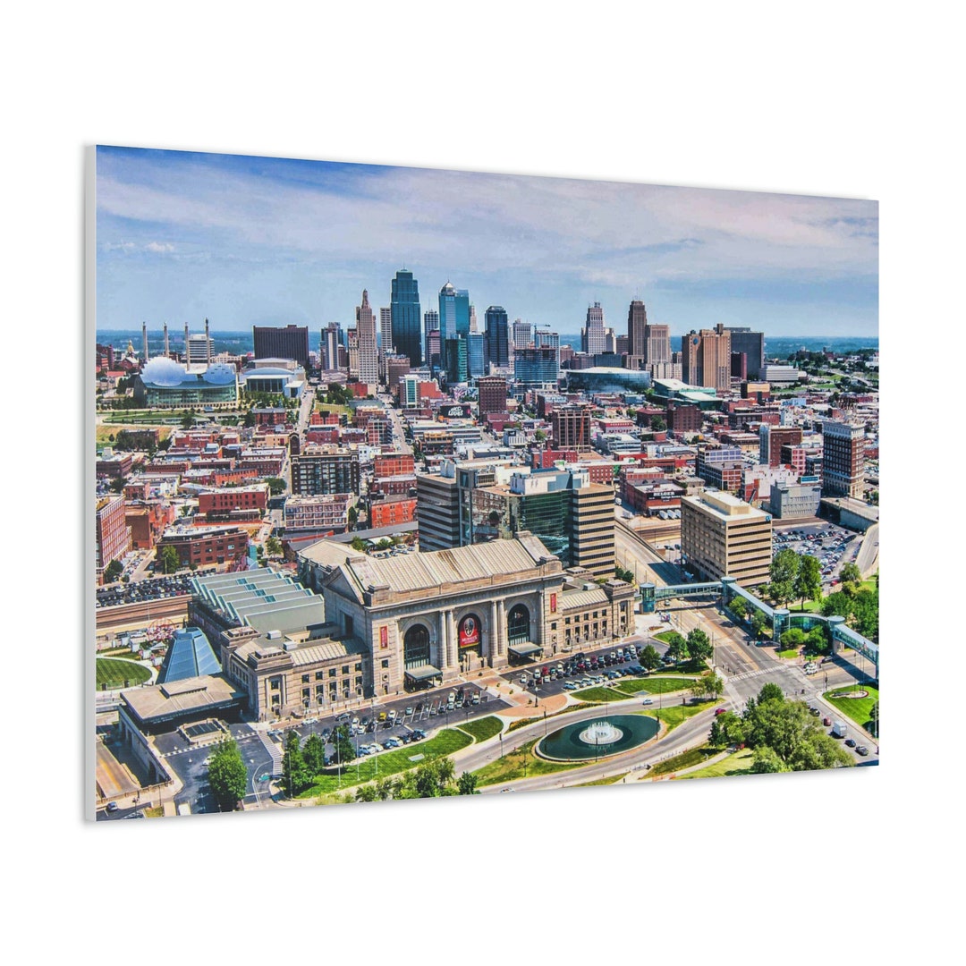 CANVAS ART - Kansas City Skyline Wall Art | KC Skyline | Kansas City ...