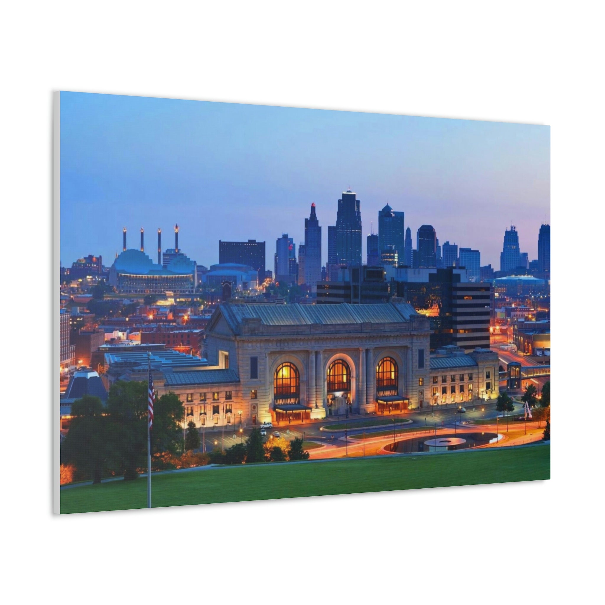 CANVAS ART Kansas City Skyline Wall Art KC Skyline - Etsy