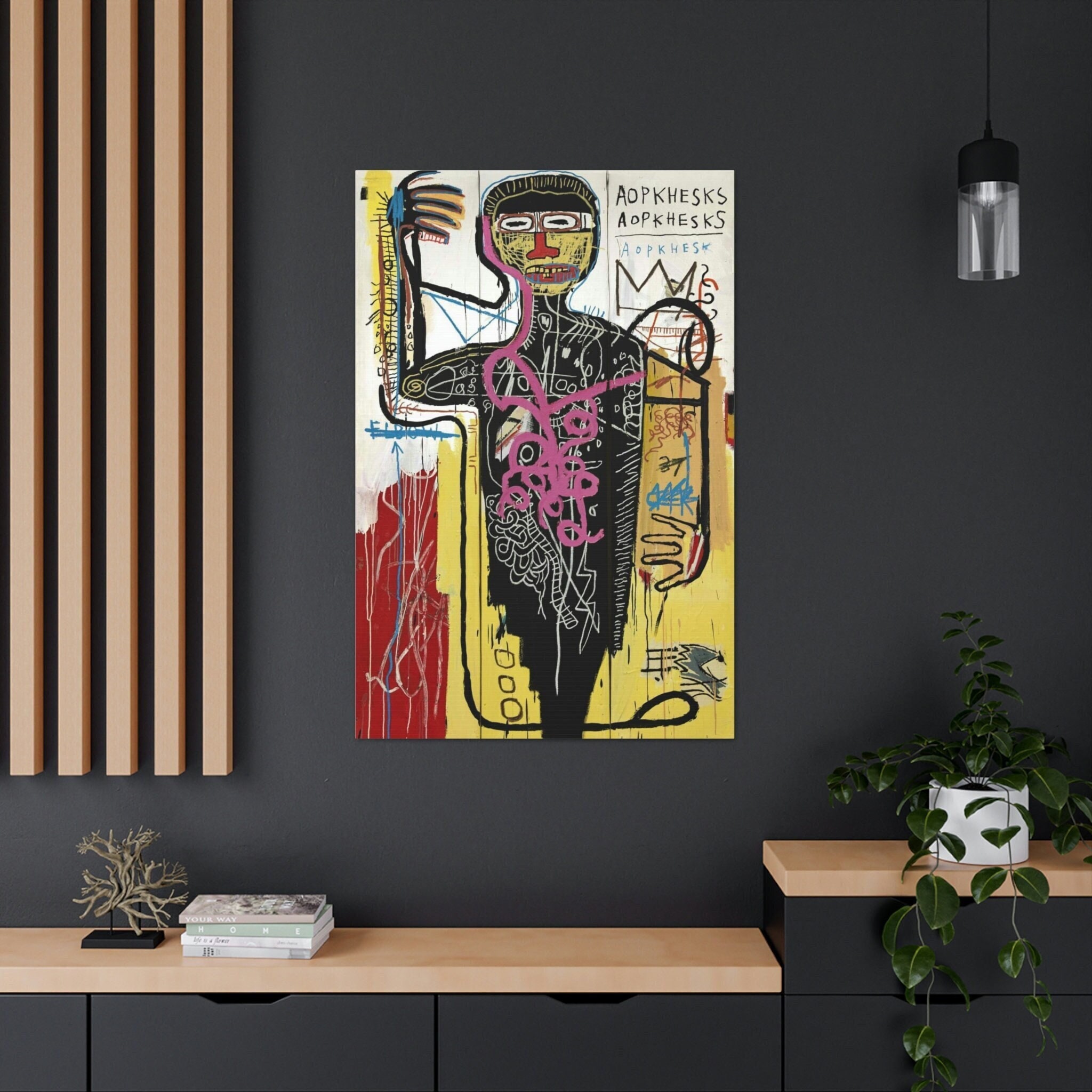 CANVAS ART Jean-michel Basquiat Versus Medici Wall Art Basquiat Art ...