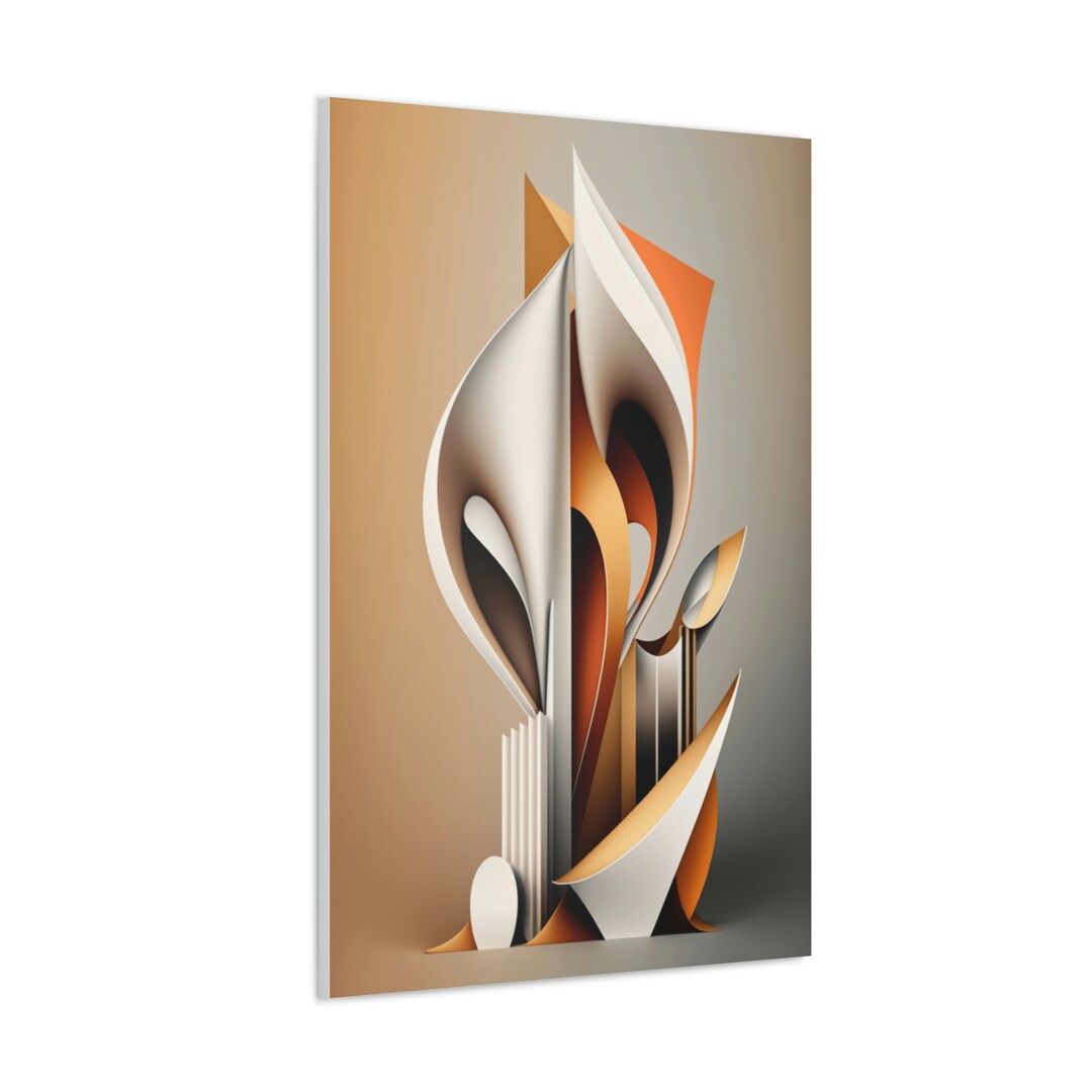 CANVAS ART - Abstract Shape Wall Art | Geometric Art | Neutral Color ...