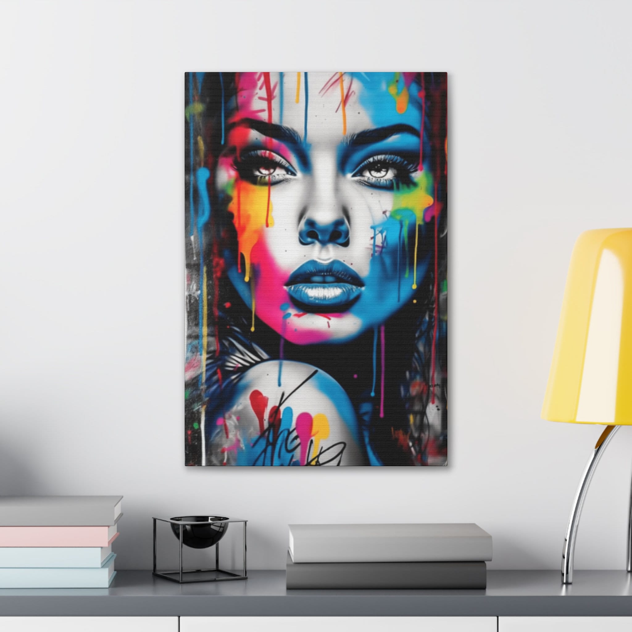 CANVAS ART - Graffiti Woman Wall Art | Colorful Woman Art | Urban Art ...
