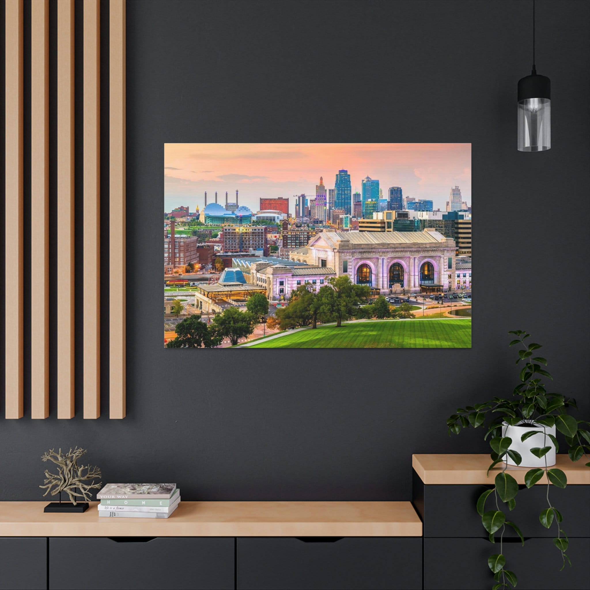 CANVAS ART Kansas City Skyline Wall Art KC Skyline Kansas City Art ...