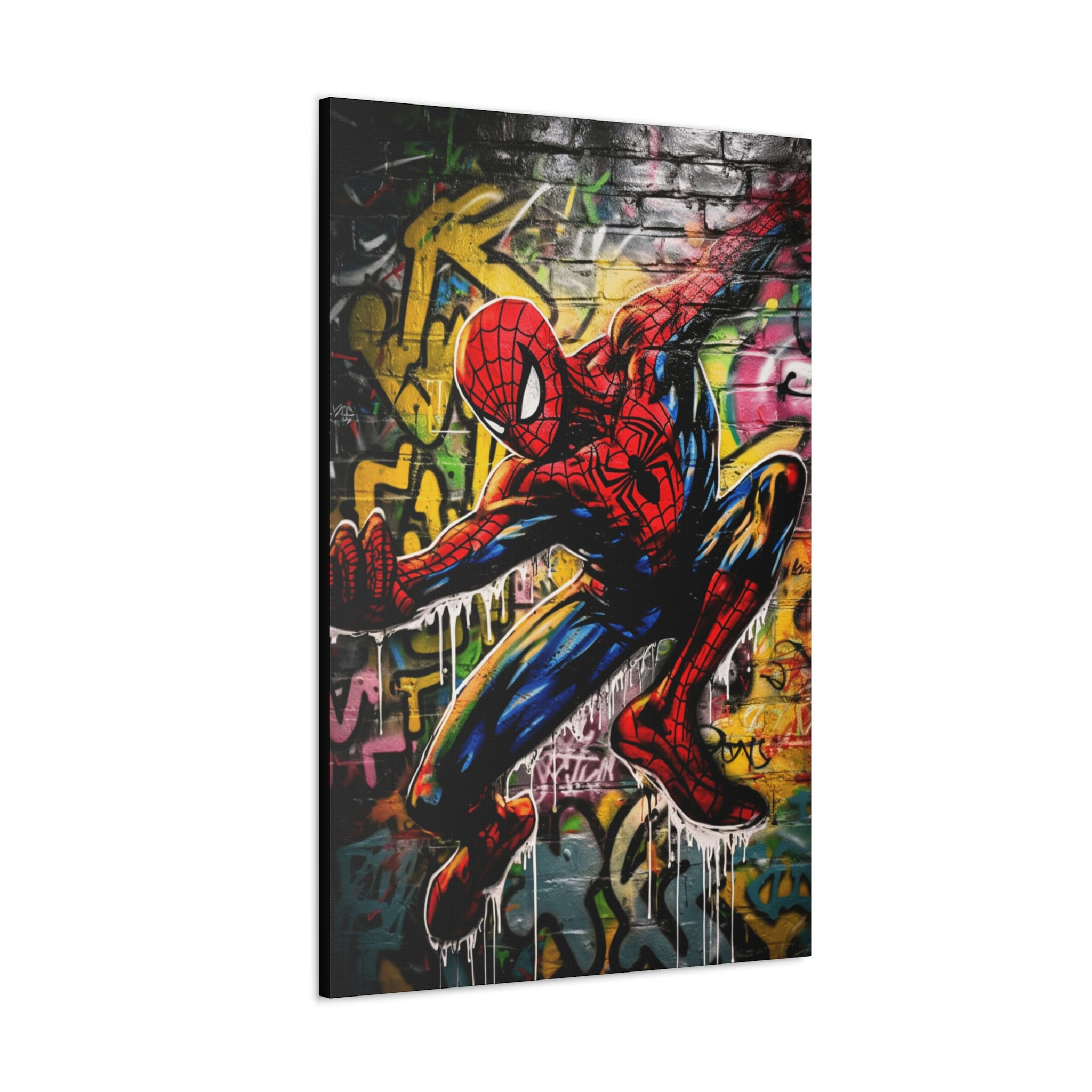 CANVAS ART Spider Man Wall Art Spider Man Graffiti Canvas Art Marvel ...