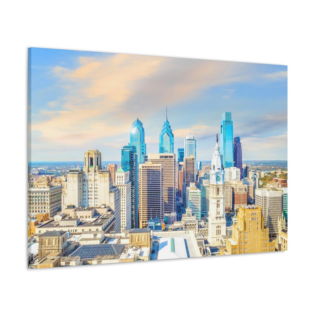 CANVAS ART - Philadelphia Skyline Wall Art | Philadelphia Skyline ...