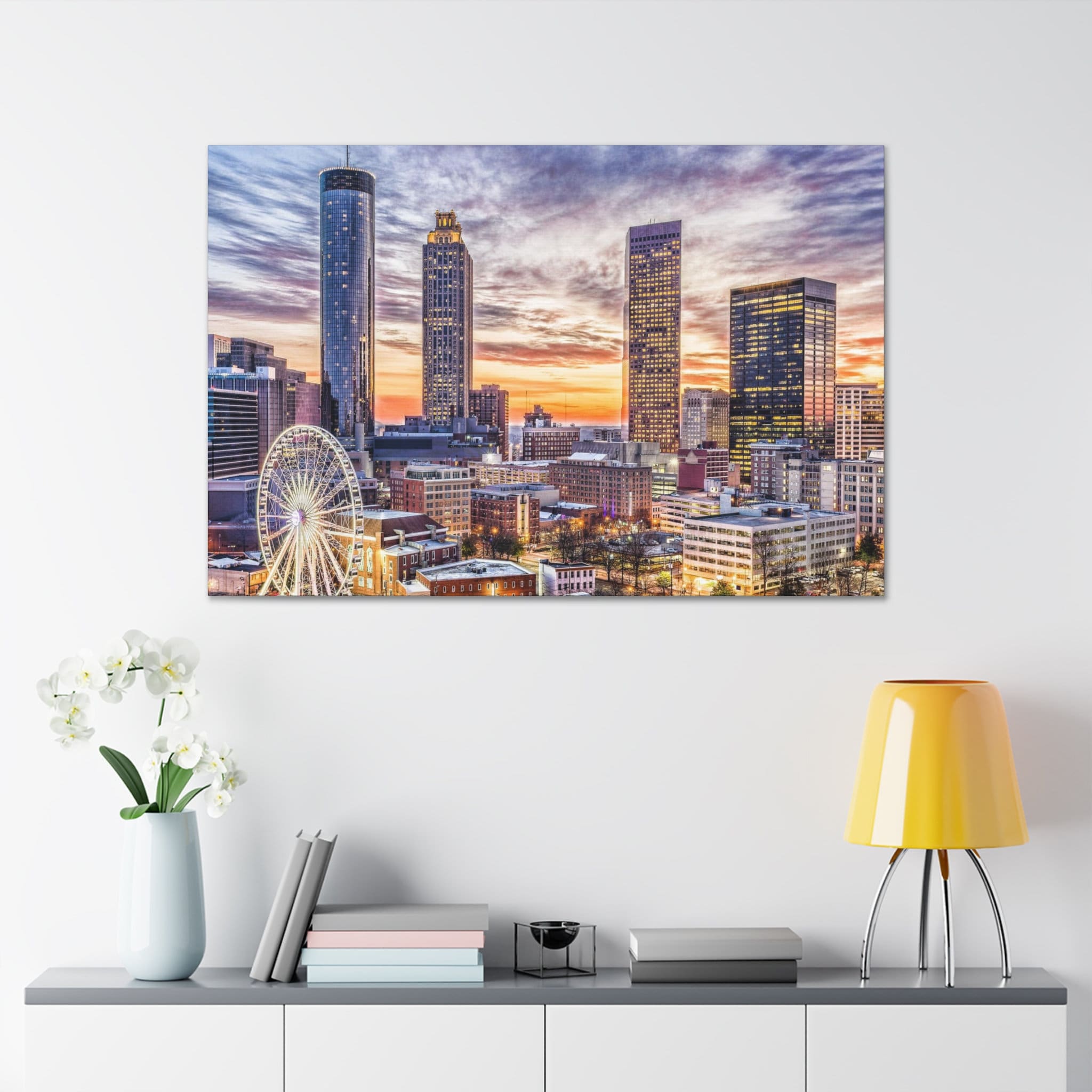 CANVAS ART Atlanta Skyline Wall Art Atlanta Skyline Canvas Atlanta Wall ...