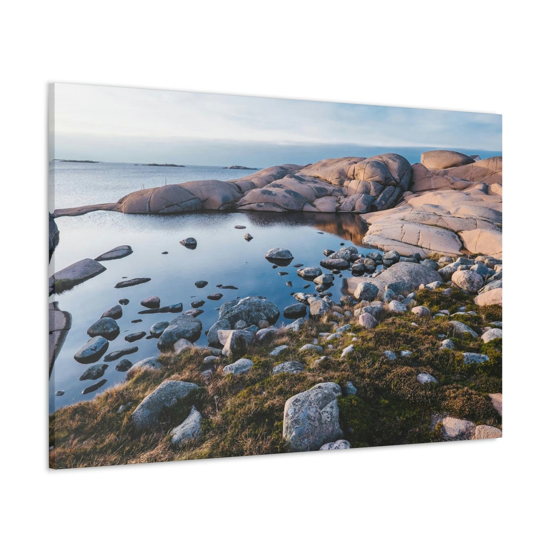 CANVAS ART - Beach Wall Art | Rocky Shore Beach Canvas | Beach Art ...