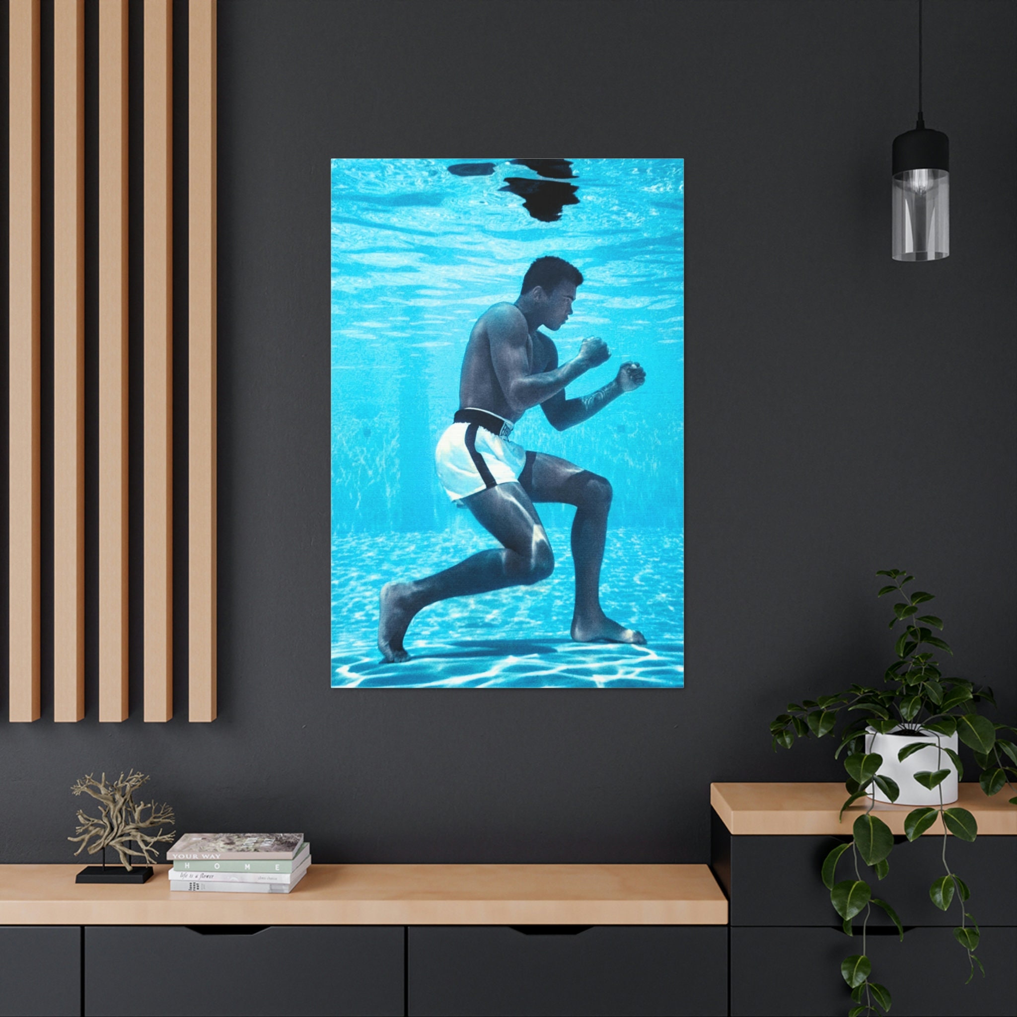 CANVAS ART Muhammad Ali Underwater Wall Art Muhammad Ali Boxing Pool ...