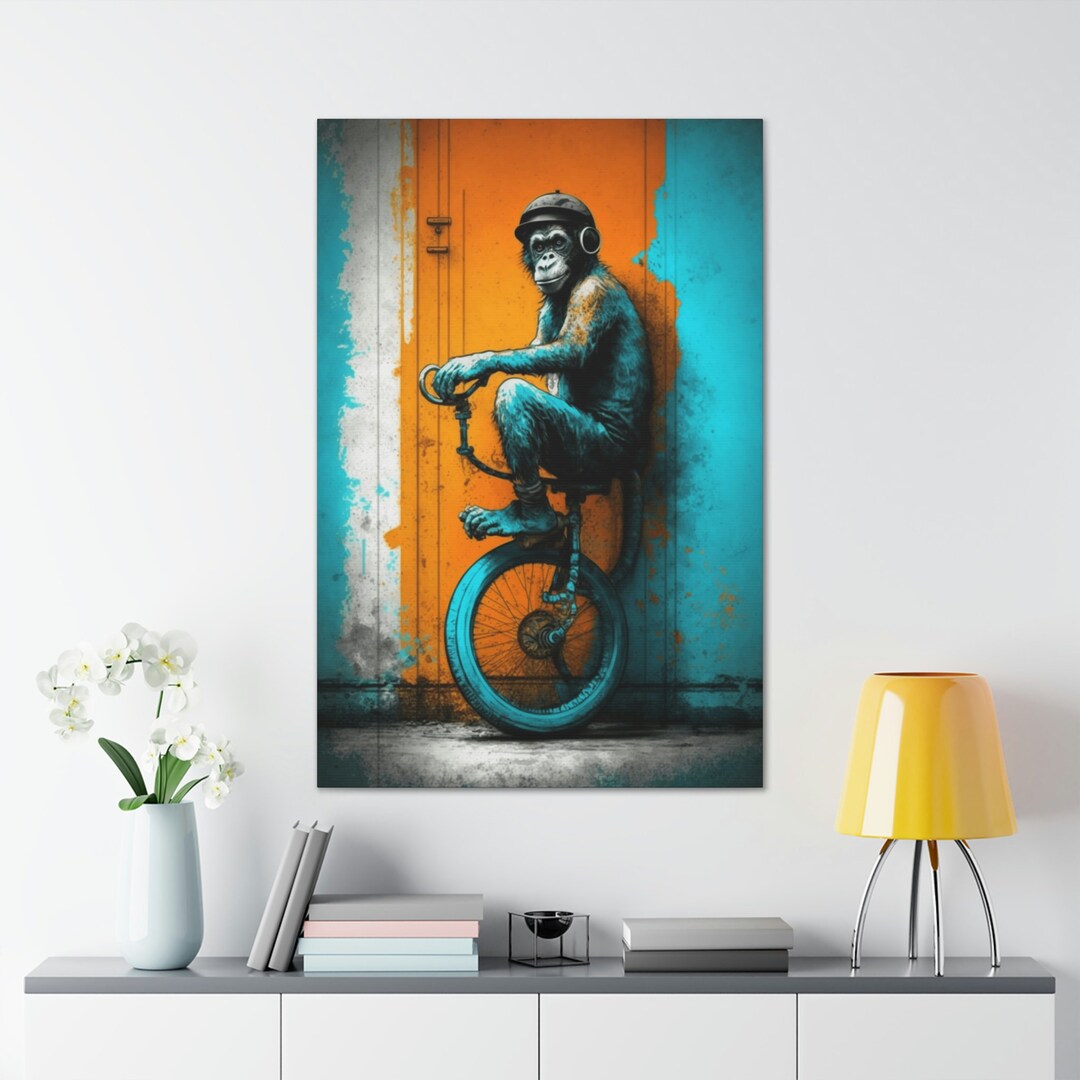 CANVAS ART Graffiti Monkey Wall Art Monkey Artwork - Etsy