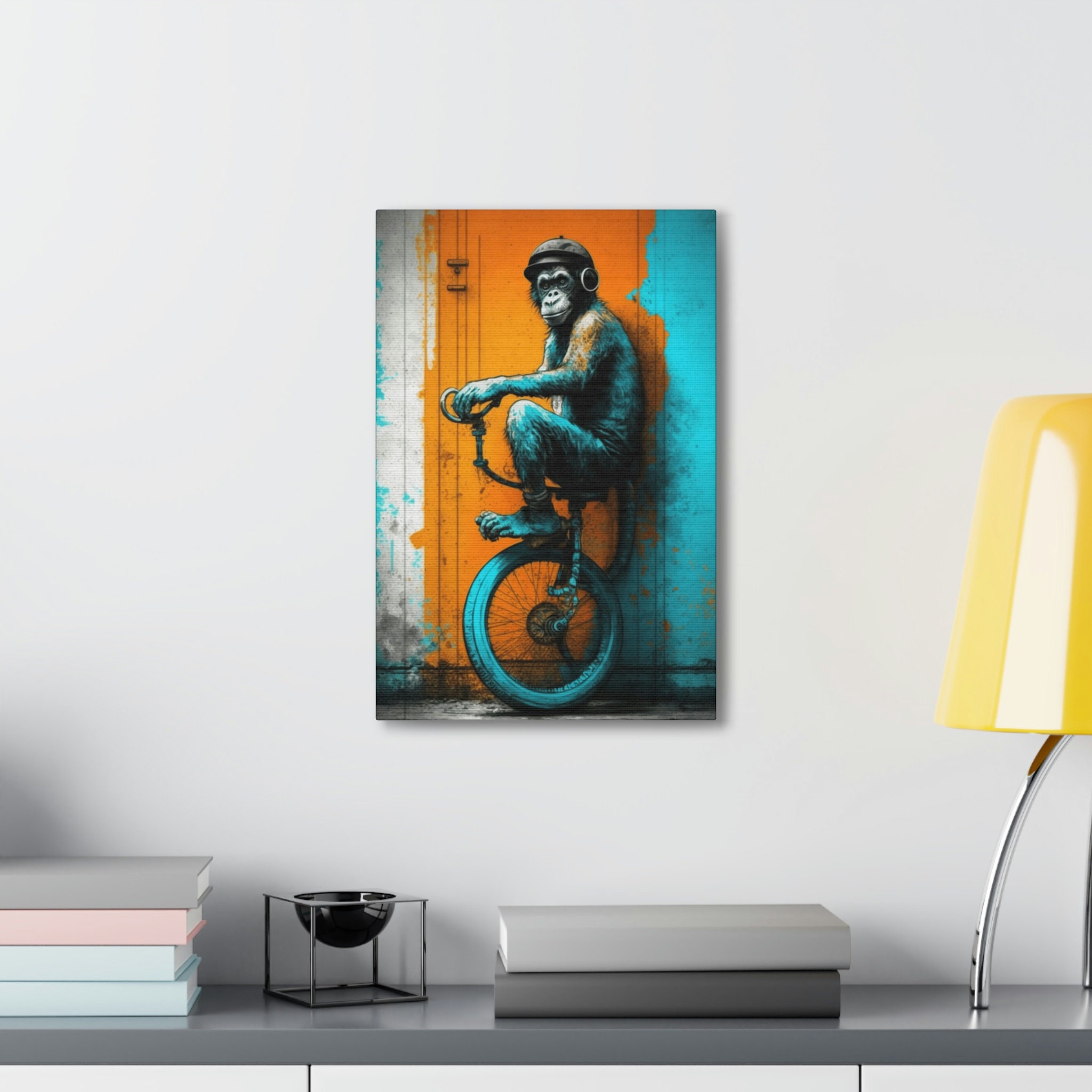 CANVAS ART Graffiti Monkey Wall Art Monkey Artwork Monkey Art Print ...