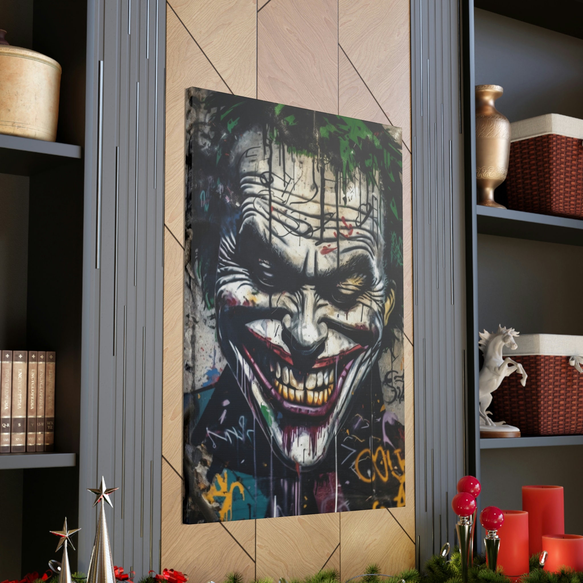 CANVAS ART the Joker Wall Art Joker Canvas Wall Art - Etsy