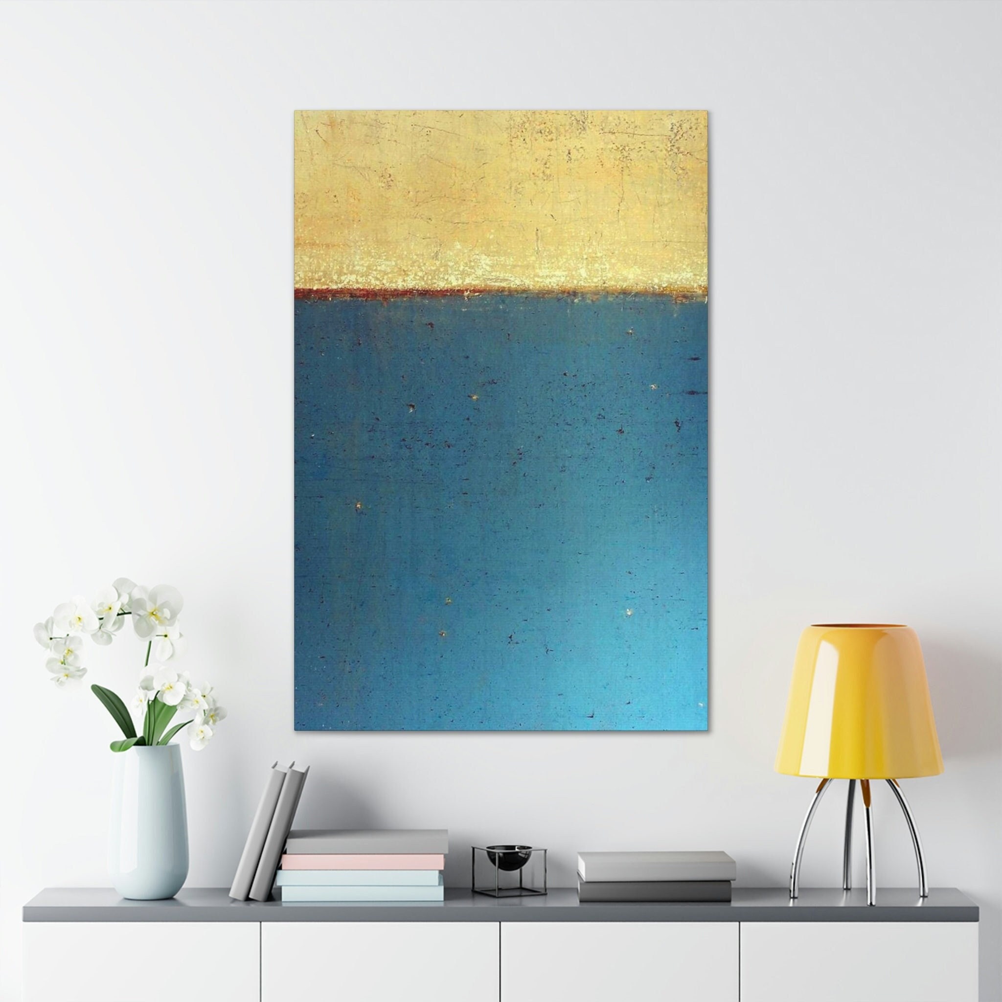 CANVAS ART - Mark Rothko Wall Art | Gold Blue Abstract Art | Mark ...