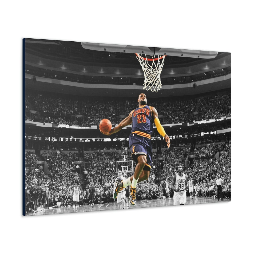 CANVAS ART - Lebron James Wall Art | Lebron James Dunking Canvas | NBA ...