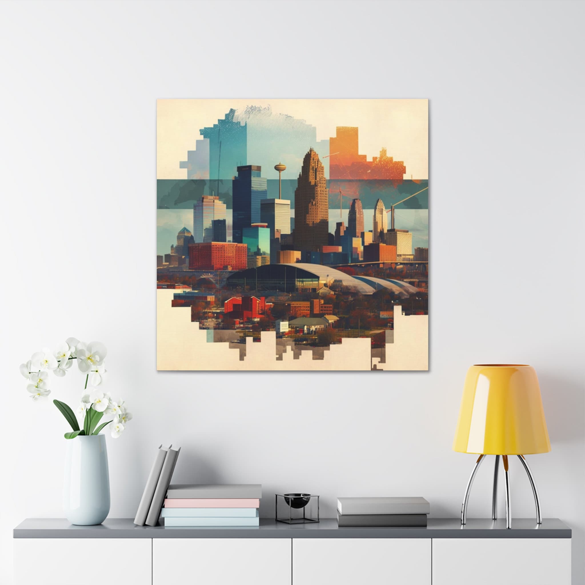 CANVAS ART Kansas City Skyline Wall Art KC Skyline Canvas - Etsy