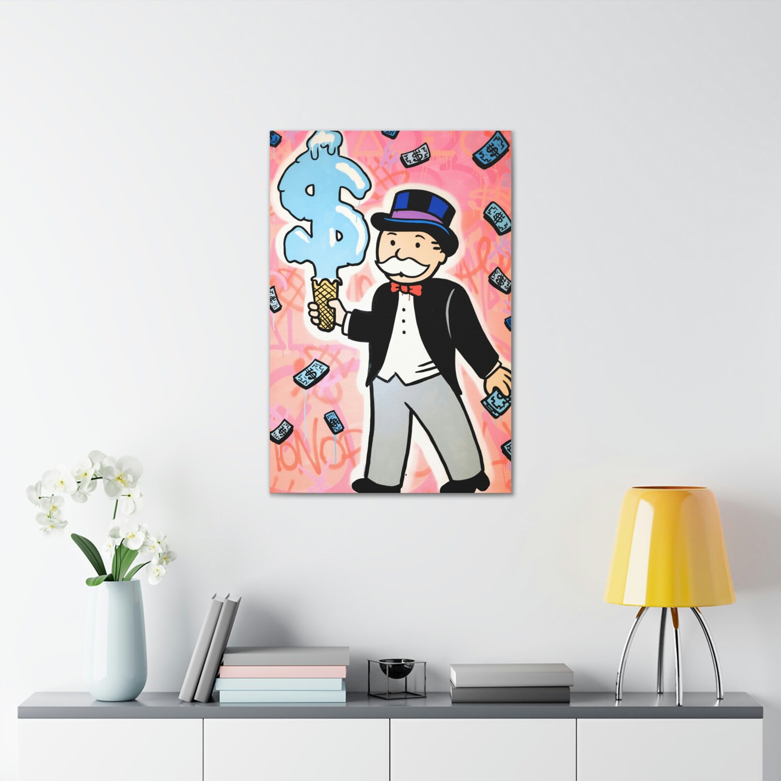 CANVAS ART Alec Monopoly Ice Cream Graffiti Wall Art Monopoly Canvas ...
