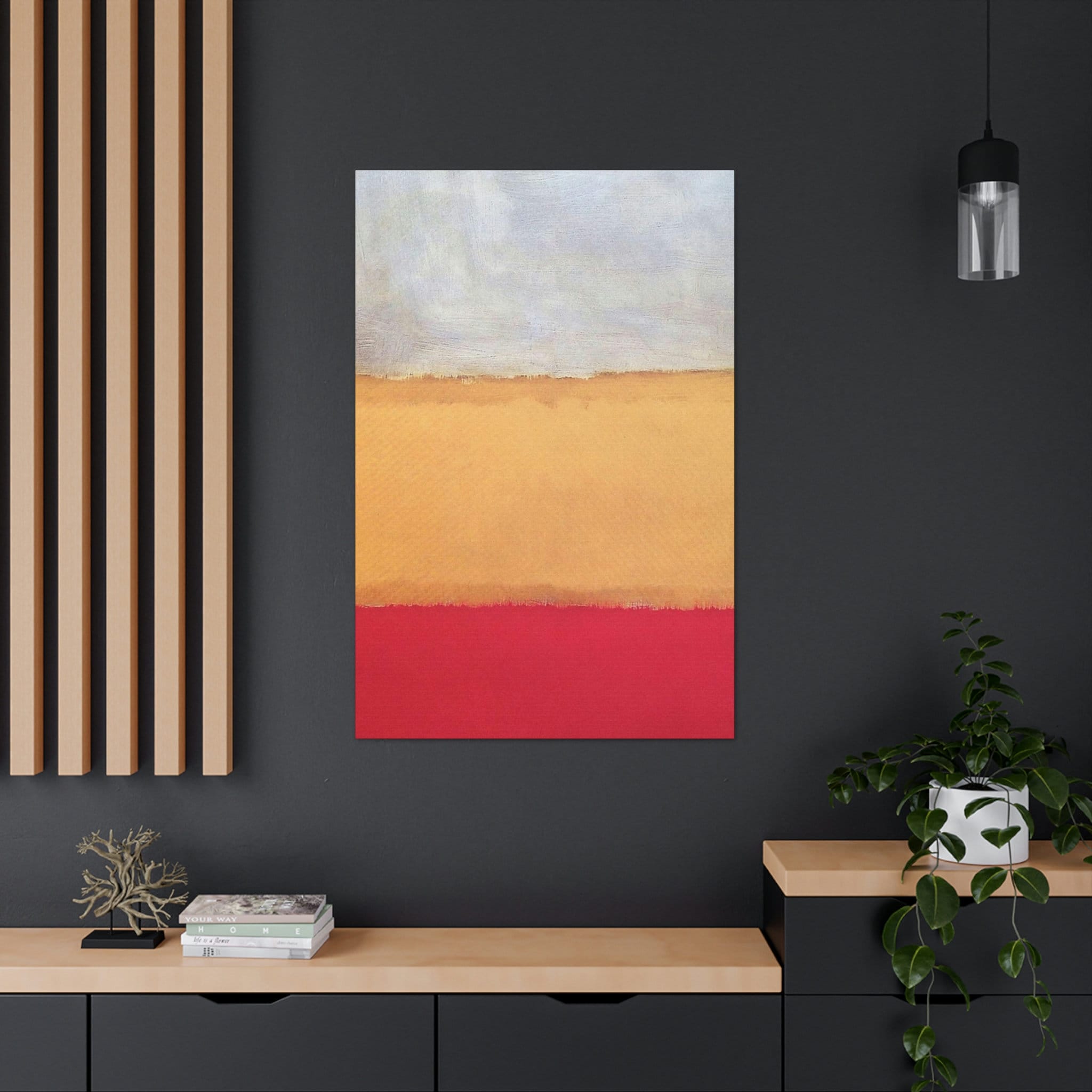 CANVAS ART - Mark Rothko Wall Art | Red Grey Gold Abstract Art | Mark ...