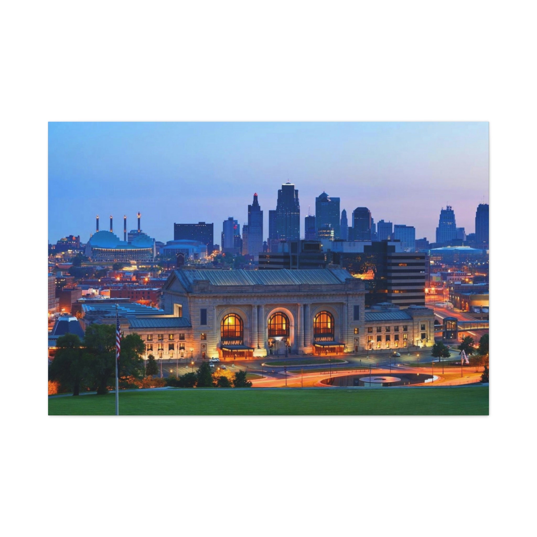 CANVAS ART Kansas City Skyline Wall Art KC Skyline - Etsy