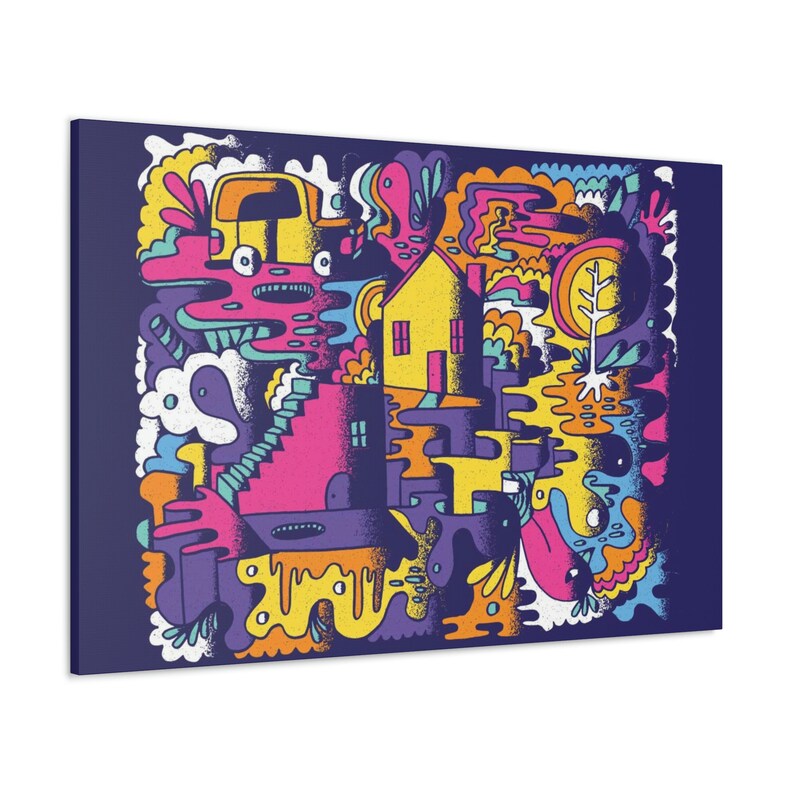 CANVAS ART Doodle Art Wall Art Doodle Artwork Canvas Print Abstract ...