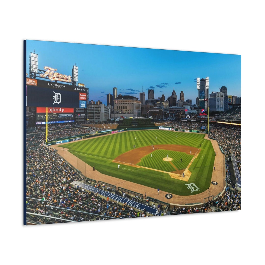CANVAS ART - Detroit Tigers Comerica Park Wall Art | Tigers Stadium ...